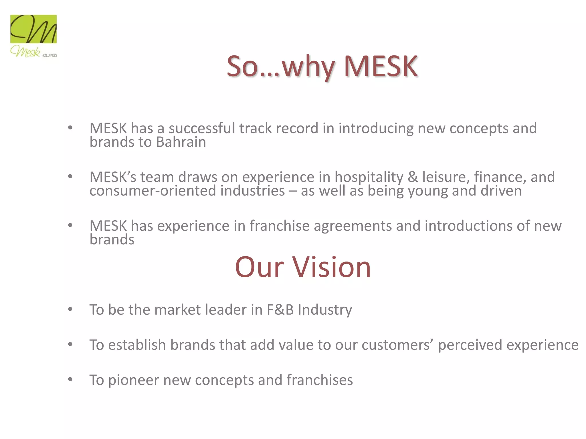Mesk Holdings | PPT