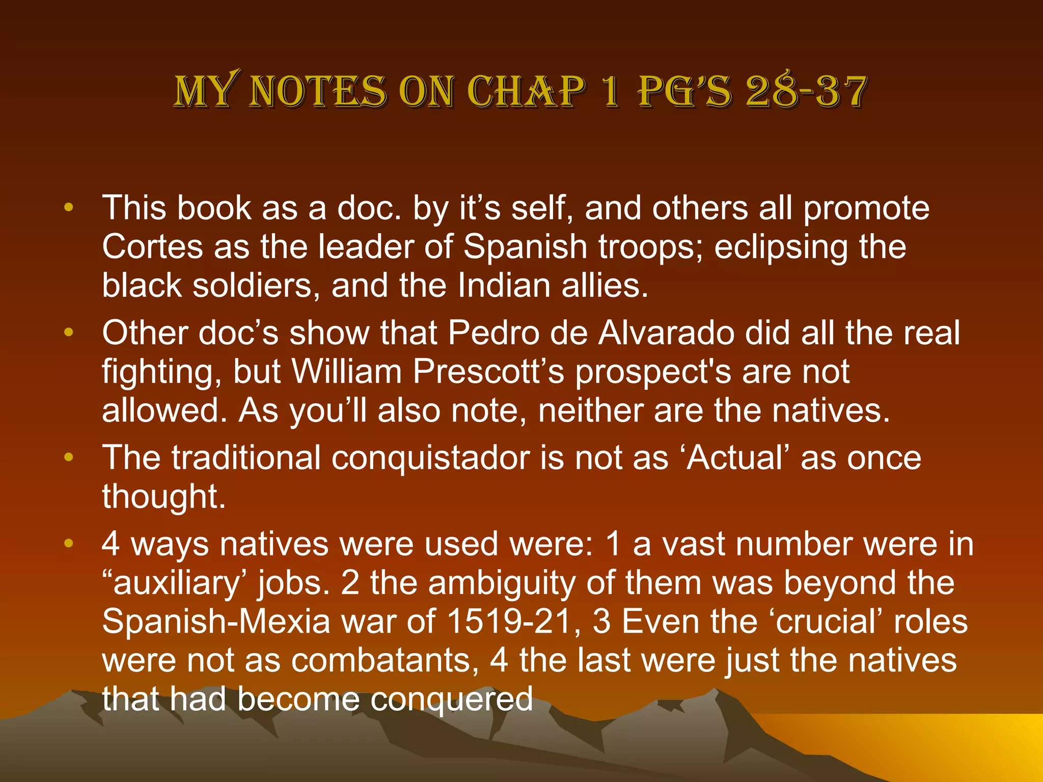 Mesoamerican conquistadors | PPT