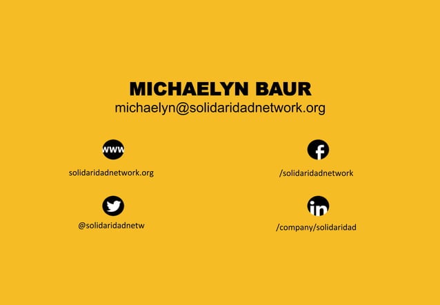 Michaelyn Baur, Solidaridad, Aceleradora Mesoamericana de Paisajes | PPT