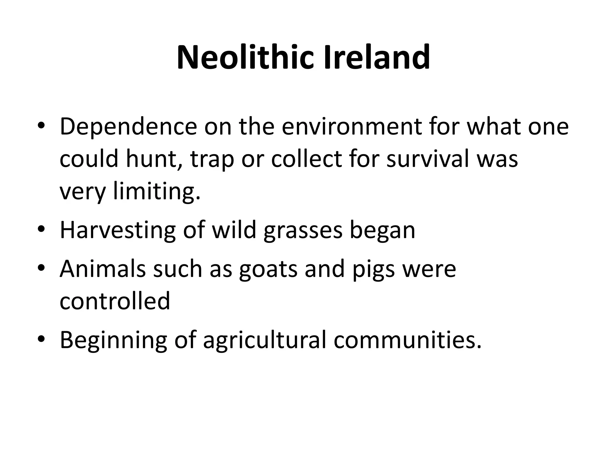 Mesolithic and Neolithic Ireland | PPTX