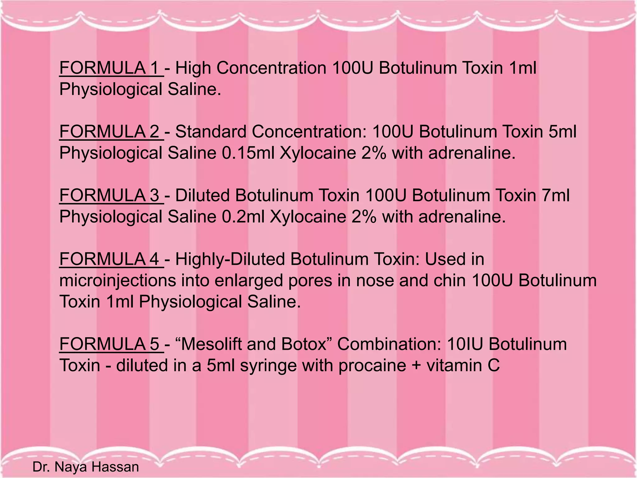 Mesobotox: a New Technique for Aesthetic Treatments | PPTX