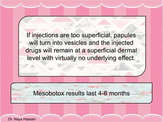 Mesobotox: a New Technique for Aesthetic Treatments | PPTX