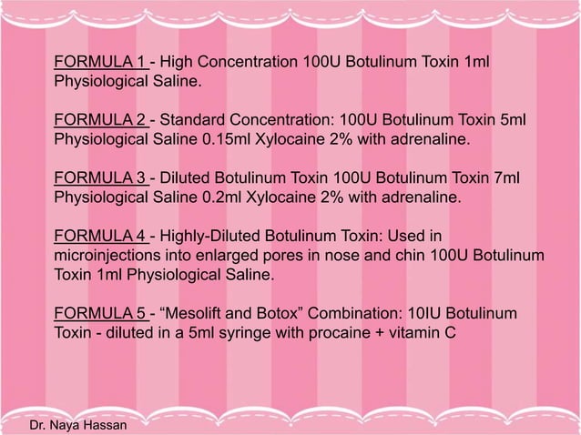 Mesobotox: a New Technique for Aesthetic Treatments | PPTX