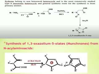 Mesoionic compounds introduction synthesis | PPTX