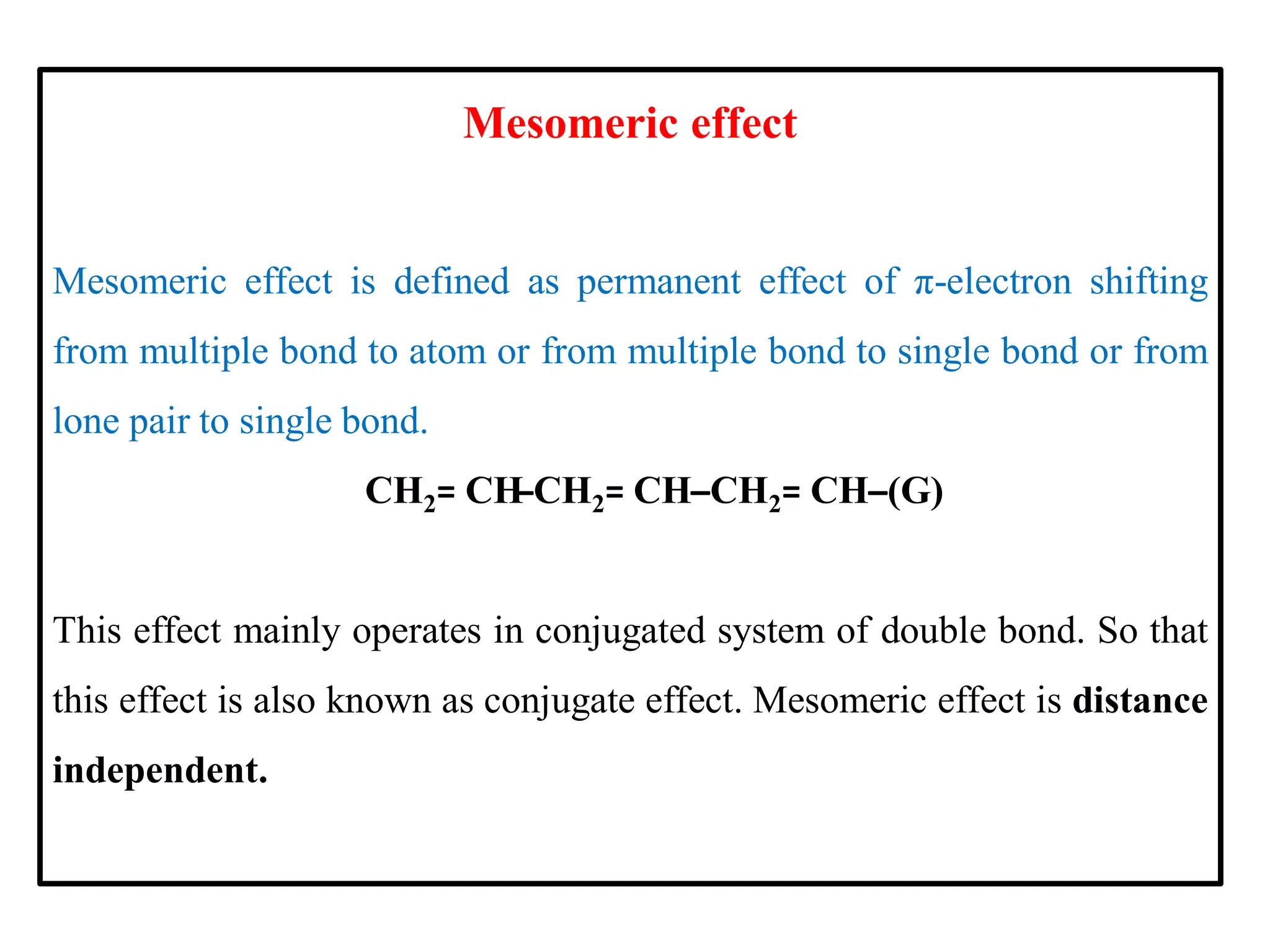 Mesomeric effect | PDF