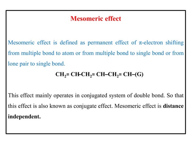Mesomeric effect | PDF