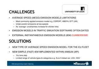 MESO + MICRO real driving emission models for AIMSUN | PDF