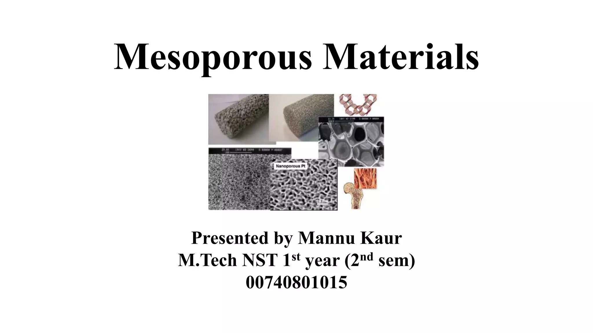 Mesoporous material | PPTX