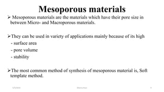 Mesoporous material | PPTX