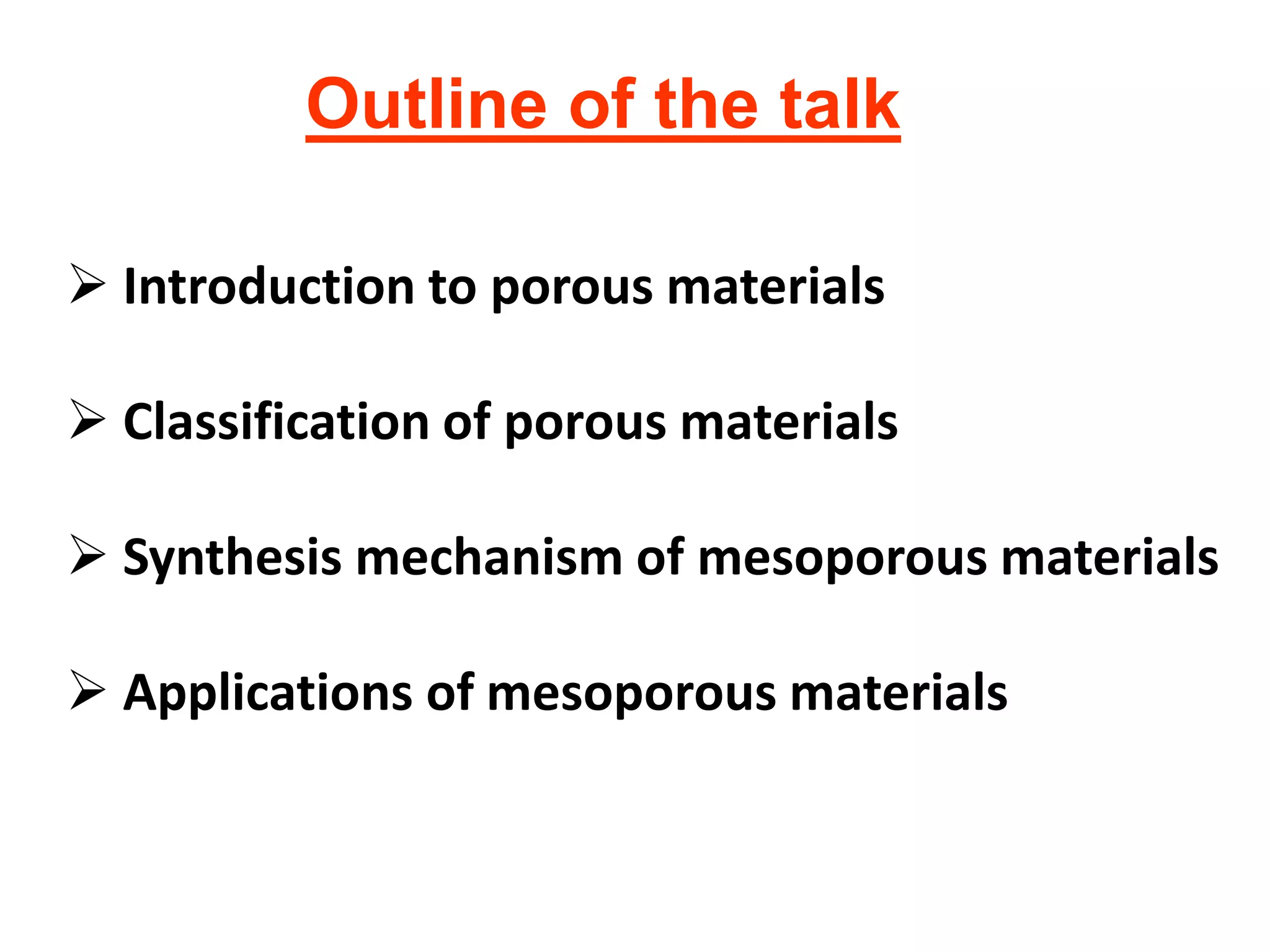 Mesoporous materials | PPTX