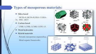 Mesoporous materials synthesis & applications | PPTX