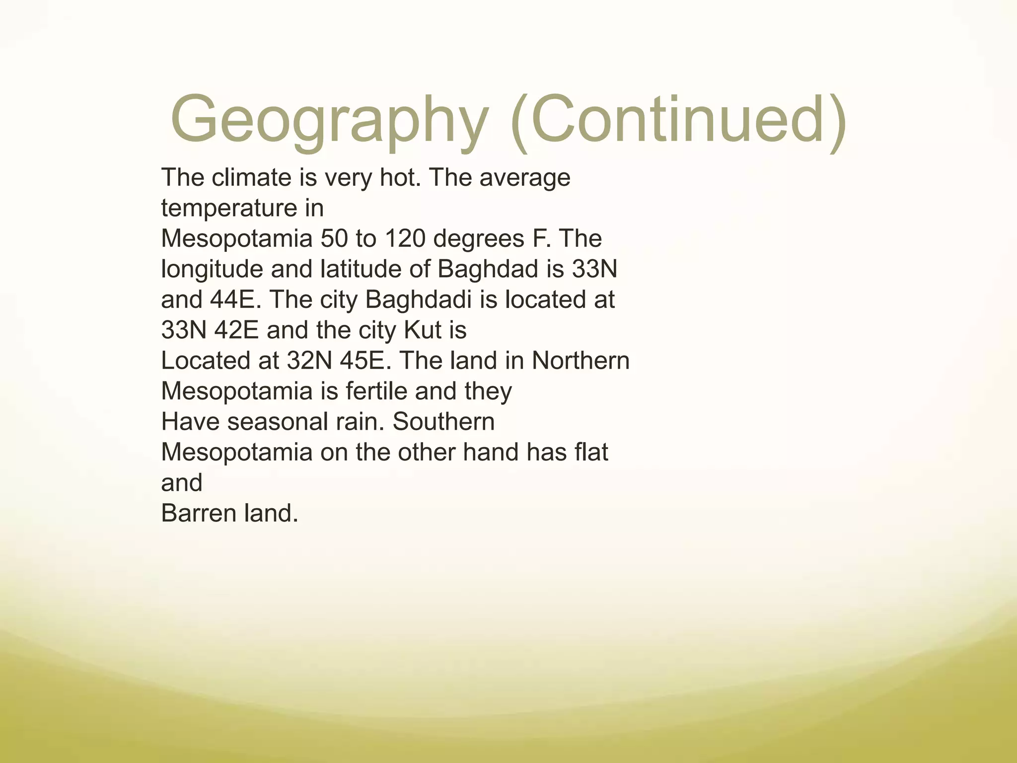 Mesopotamia | PPTX | Geography | Science