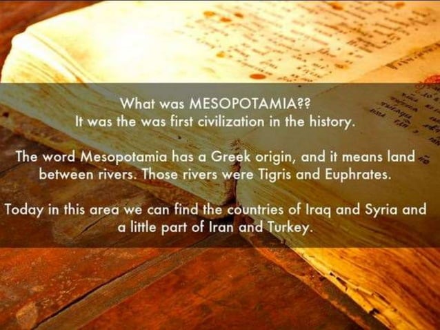 Mesopotamia :The First Civilization | PPTX