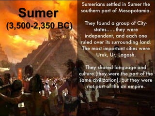 Mesopotamia :The First Civilization | PPTX