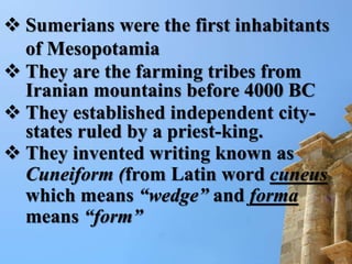 Mesopotamia: Cradle of History | PPT