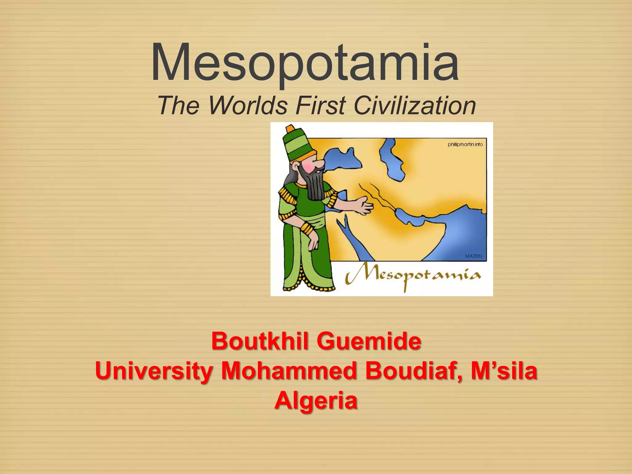 Early Mesopotamian Civilizations | PPT