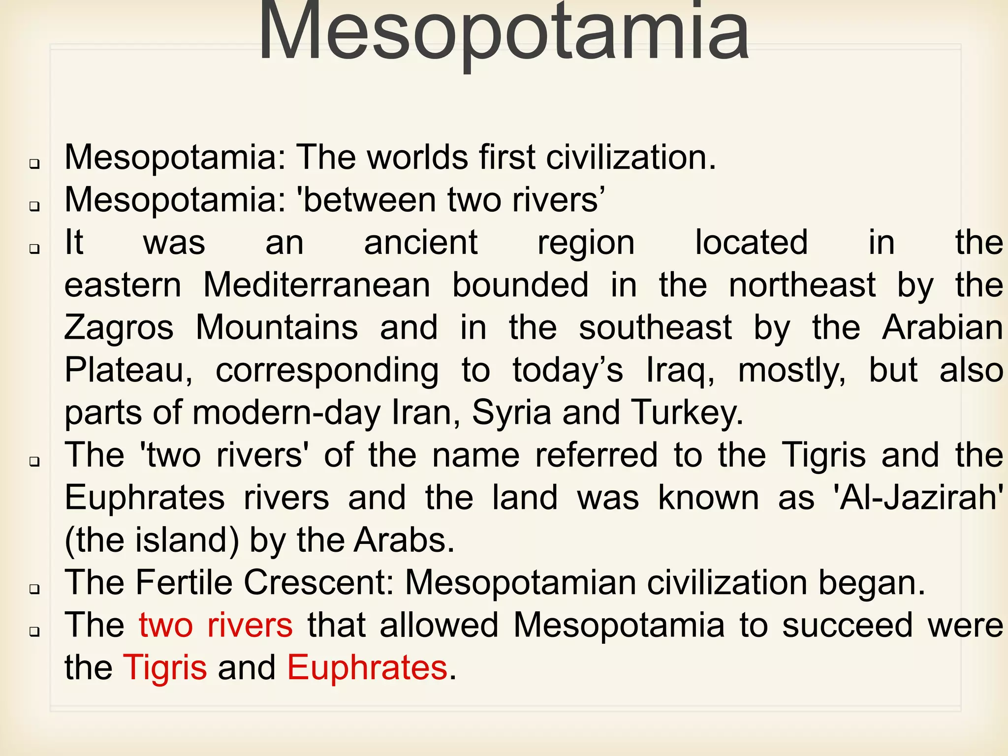 Early Mesopotamian Civilizations | PPT