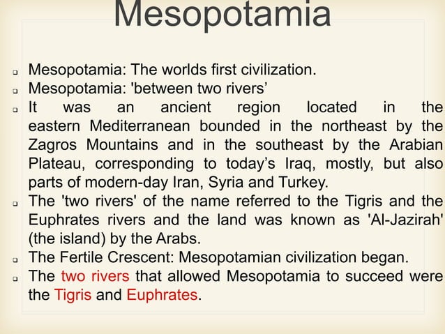 Early Mesopotamian Civilizations | PPT