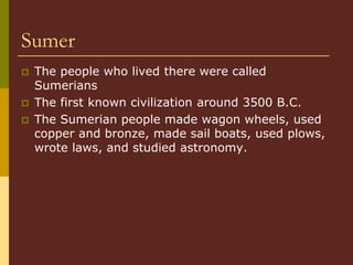 Todo sobre la Historia de Mesopotamia y mas | PPT