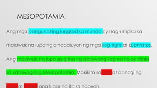 heograpiya at kasaysayan mesopotamia.pptx