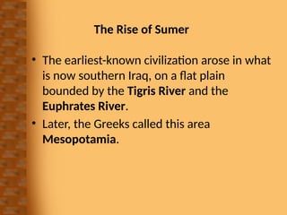 SOCIAL STUDIES 6TH GRADE MESOPOTAMIAN CIVILIZATION | PPSX