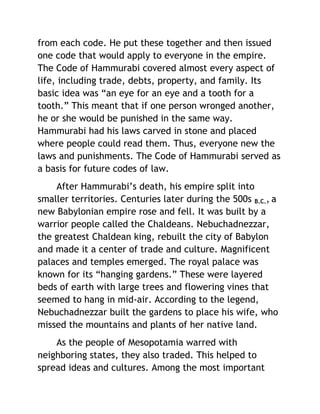 Mesopotamia and ancient egypt | PDF