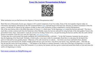 Mesopotamia And Egypt Essay | PPT