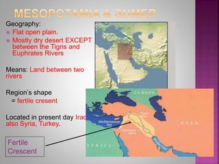 Mesopotamia and Sumer power point presentation.pptx