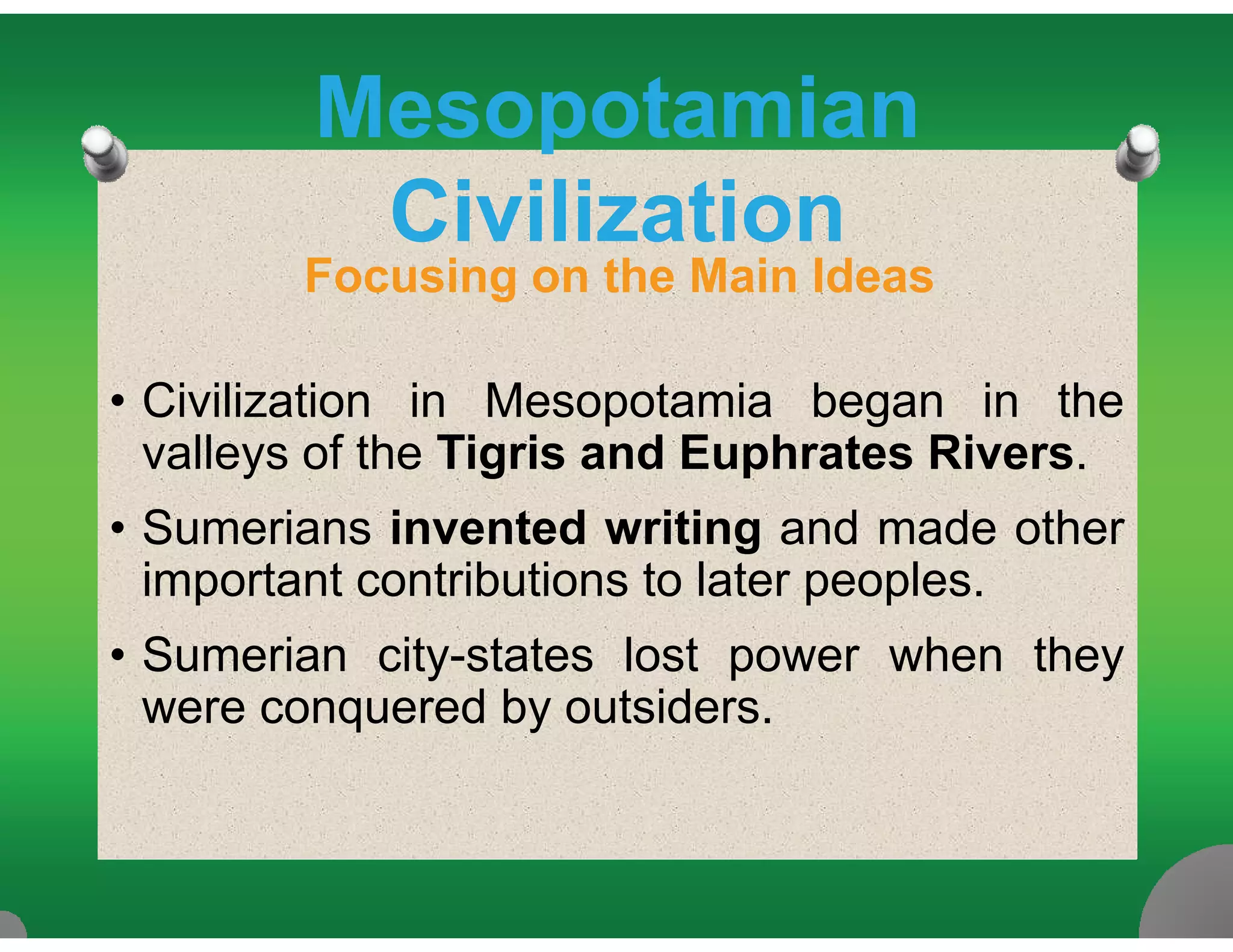 HISTORY OF MESOPOTAMIA CIVILIZATION | PDF