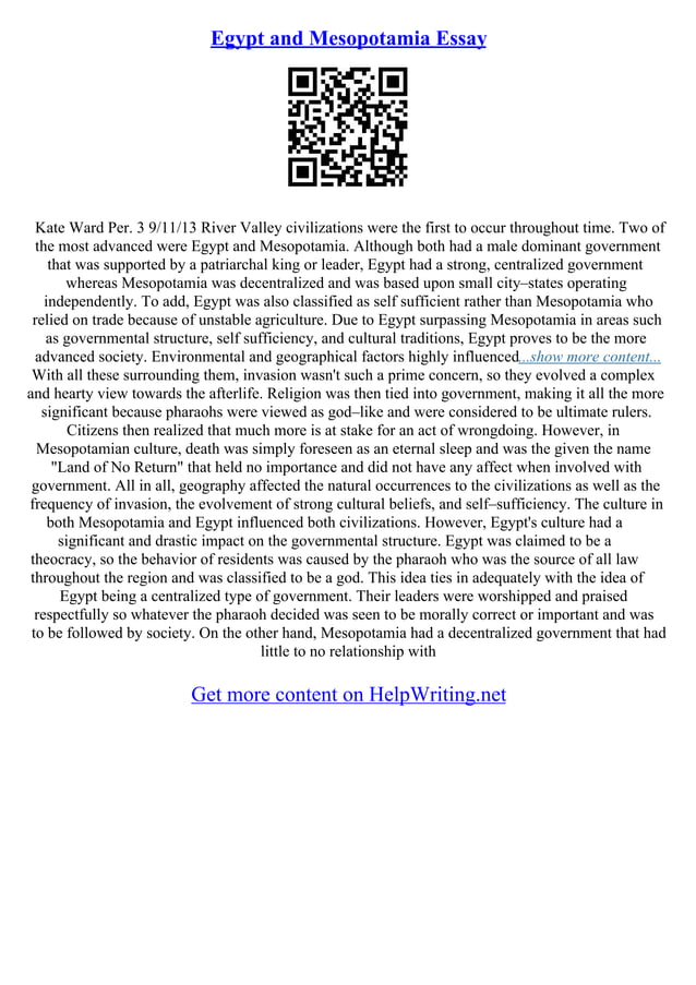 Mesopotamia Essay | PDF