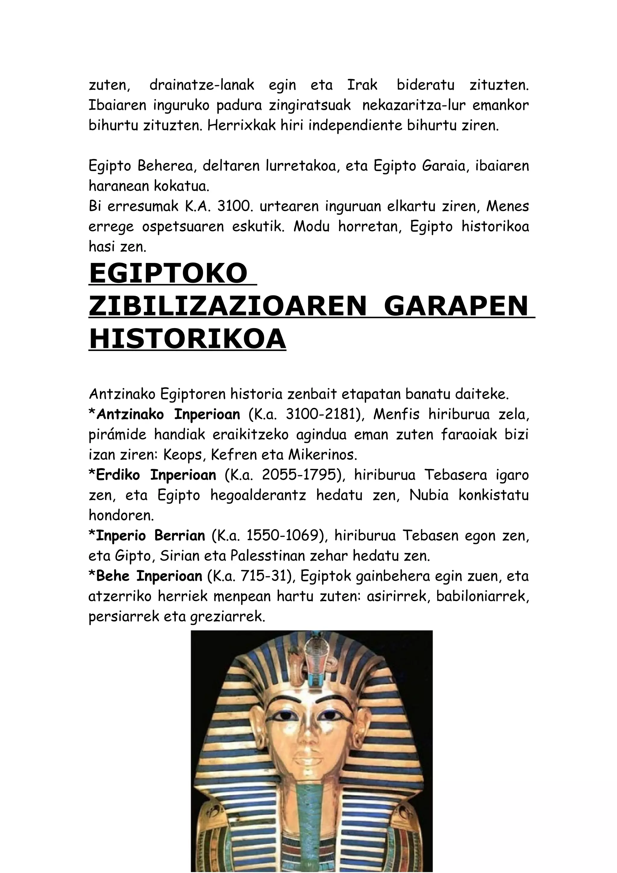Mesopotamia eta egypto | PDF