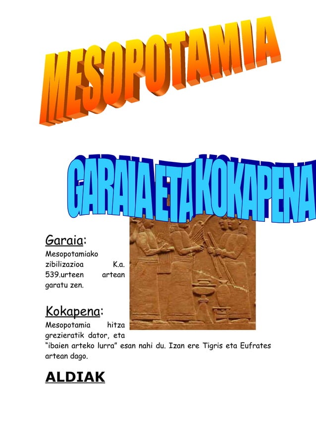 Mesopotamia eta egypto | PDF