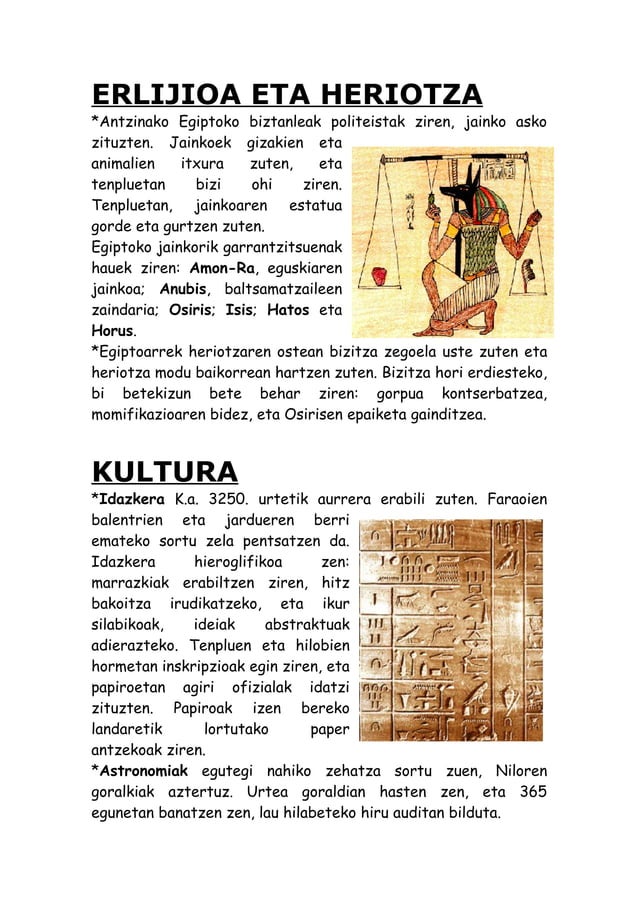 Mesopotamia eta egypto | PDF