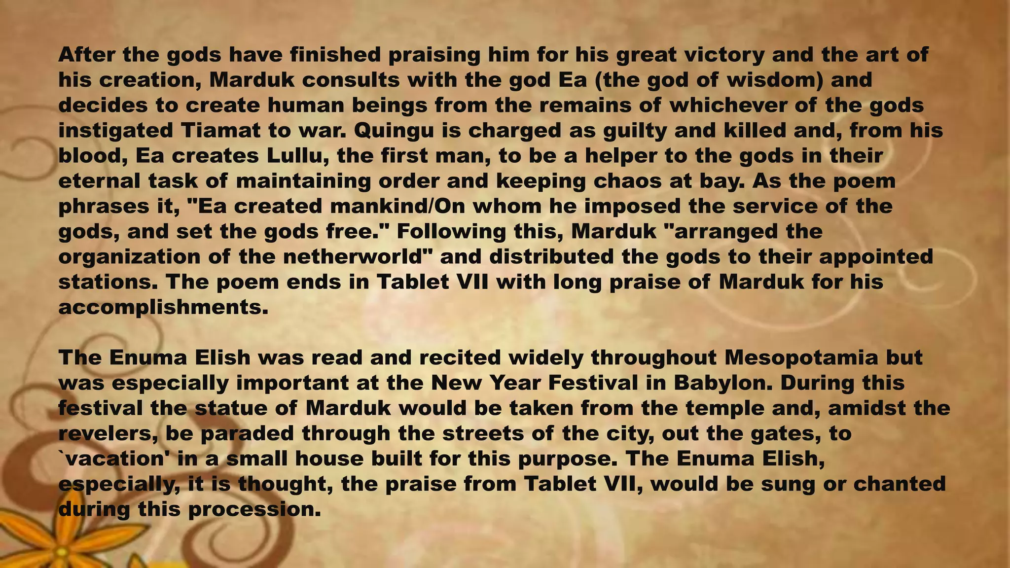 Mesopotamian mythology | PPTX
