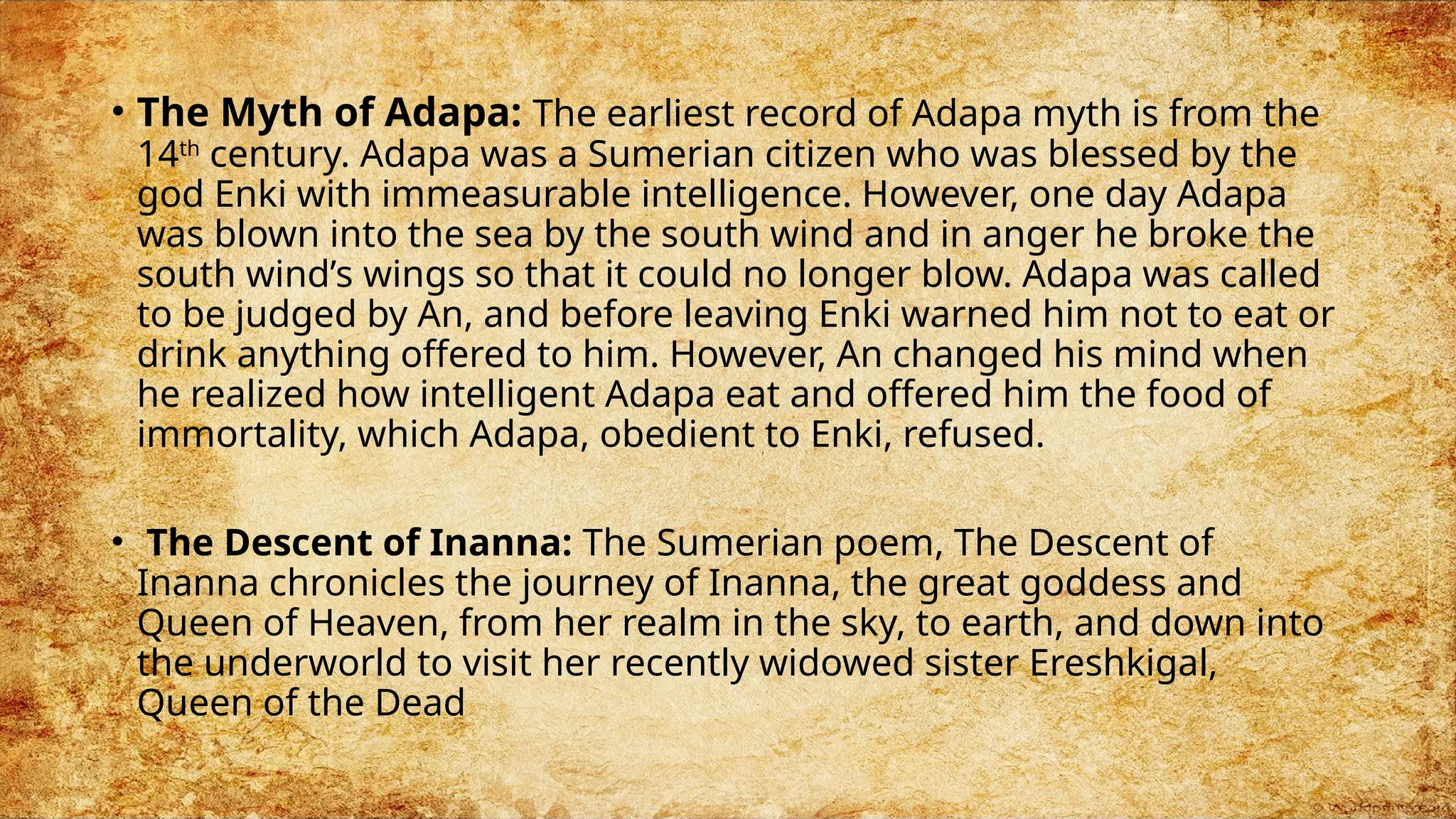 MESOPOTAMIAN MYTHOLOGY WHICH HELP YOU OPN YOUR PPT | PPTX