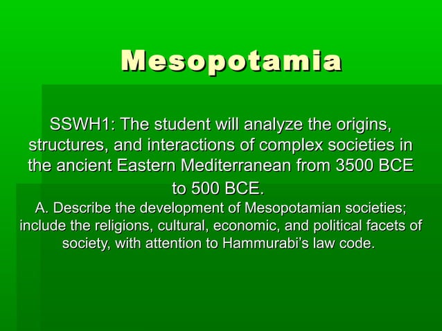 Mesopotamia ppt | PPT