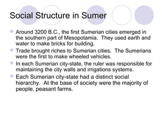 Sumerian Social Structure Chart