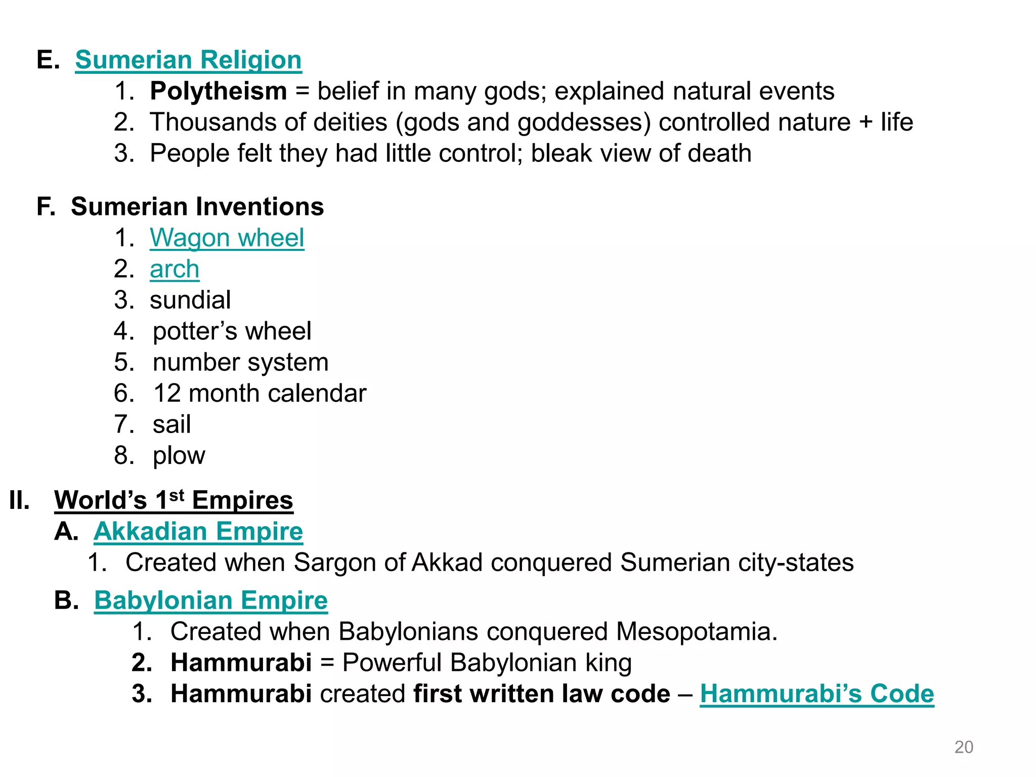 Sumerians & Early Empires | PPTX