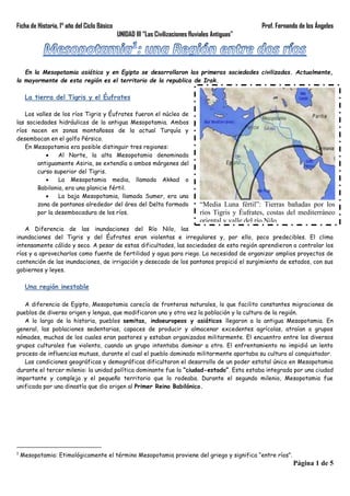 Mesopotamia una civilizaciones fluviales, rep.4 | PDF