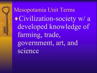 Mesopotamia unit terms | PPT