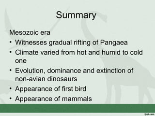 Mesozoic era | PPT
