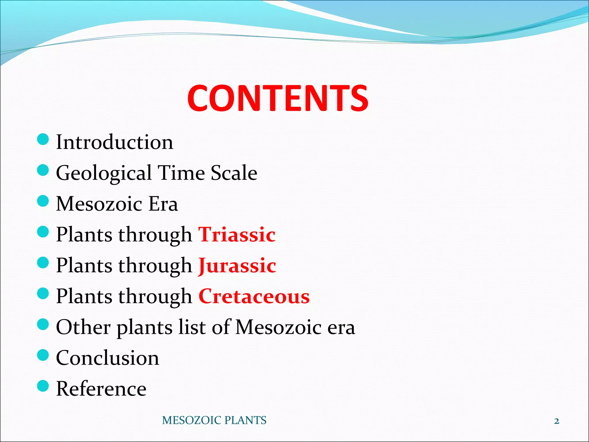 Mesozoic plants | PPT