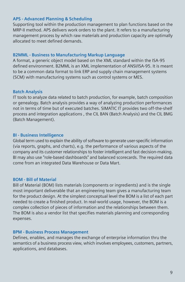 MES (Manufacturing Execution System) Pocket Guide | PDF