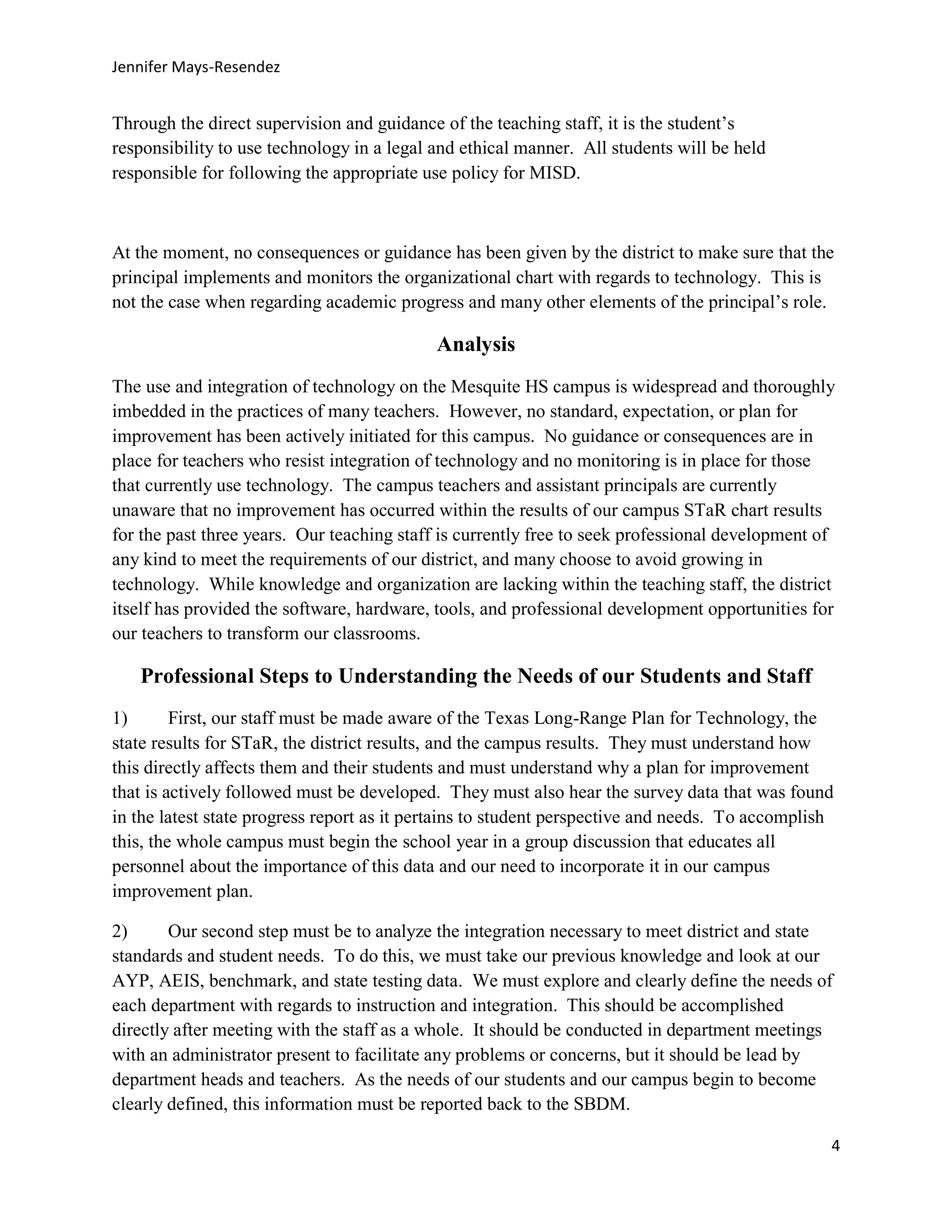 Mesquite isd organization chart and action plan | PDF