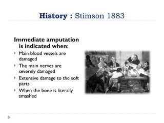 Mangled extremities: assessment scoring and management | PPTX