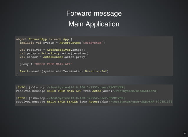 Message-based communication patterns in distributed Akka applications | PPT