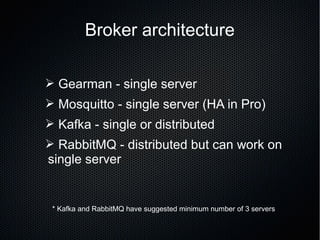 Message Queuing - Gearman, Mosquitto, Kafka and RabbitMQ | PPT
