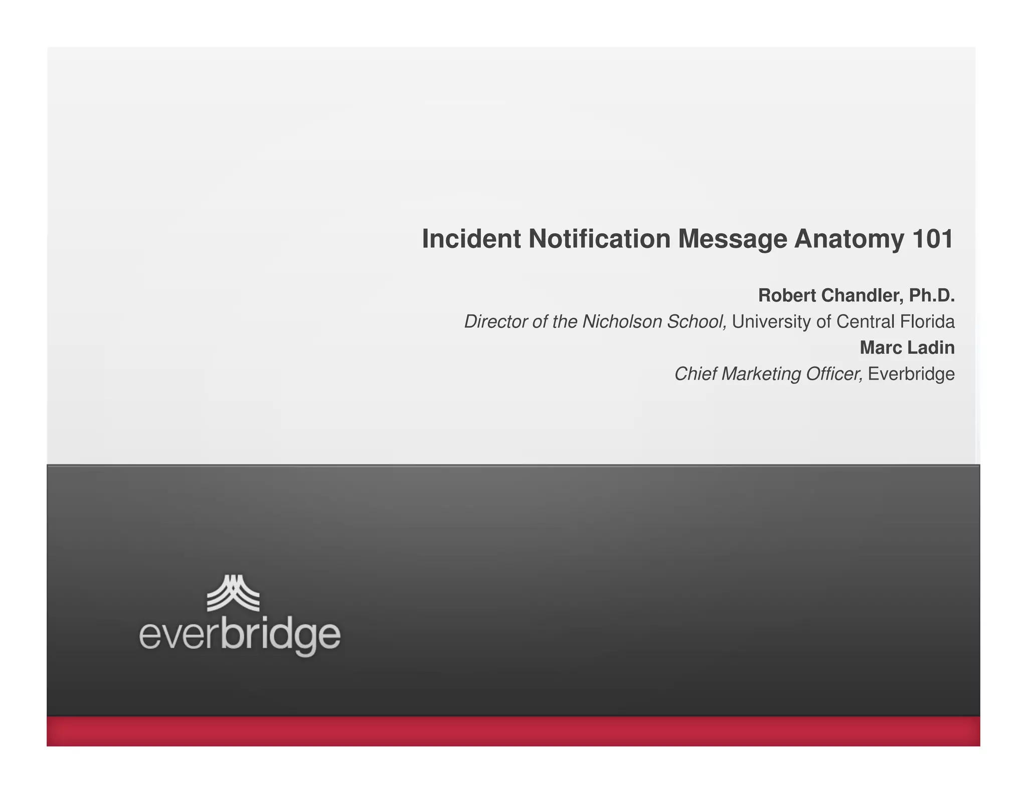 Incident Notification Message Anatomy 101 | PDF