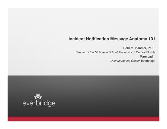Incident Notification Message Anatomy 101 | PPT