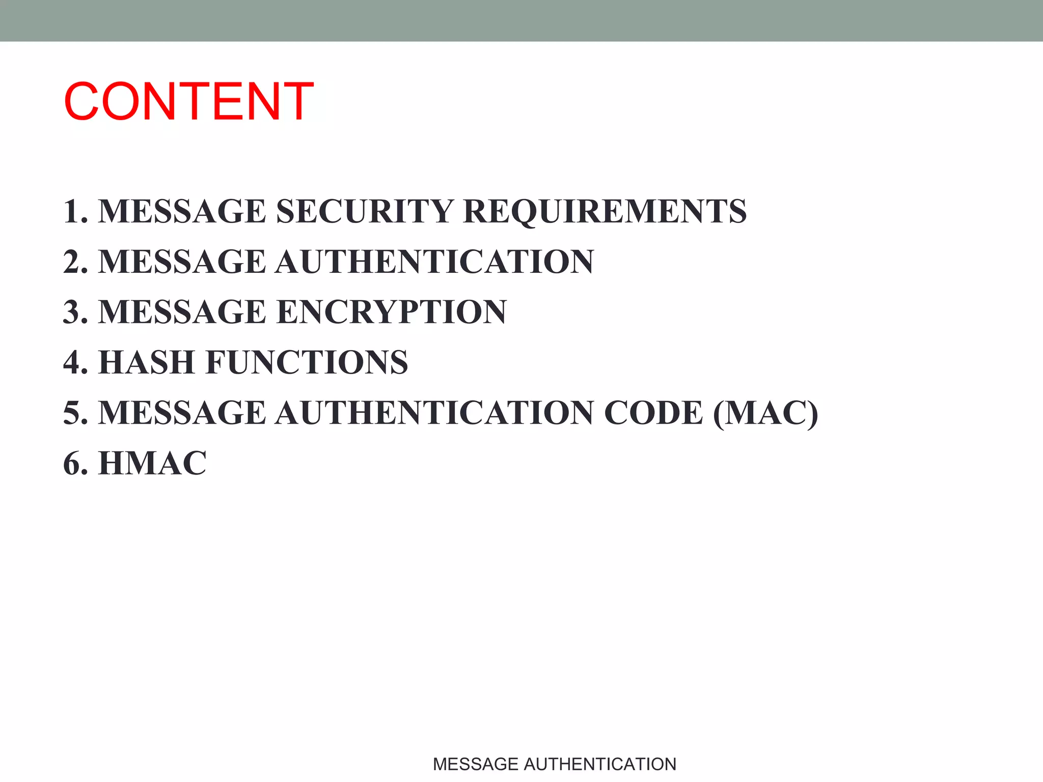 Message Authentication Ppt Operating Systems Computer Software And Applications